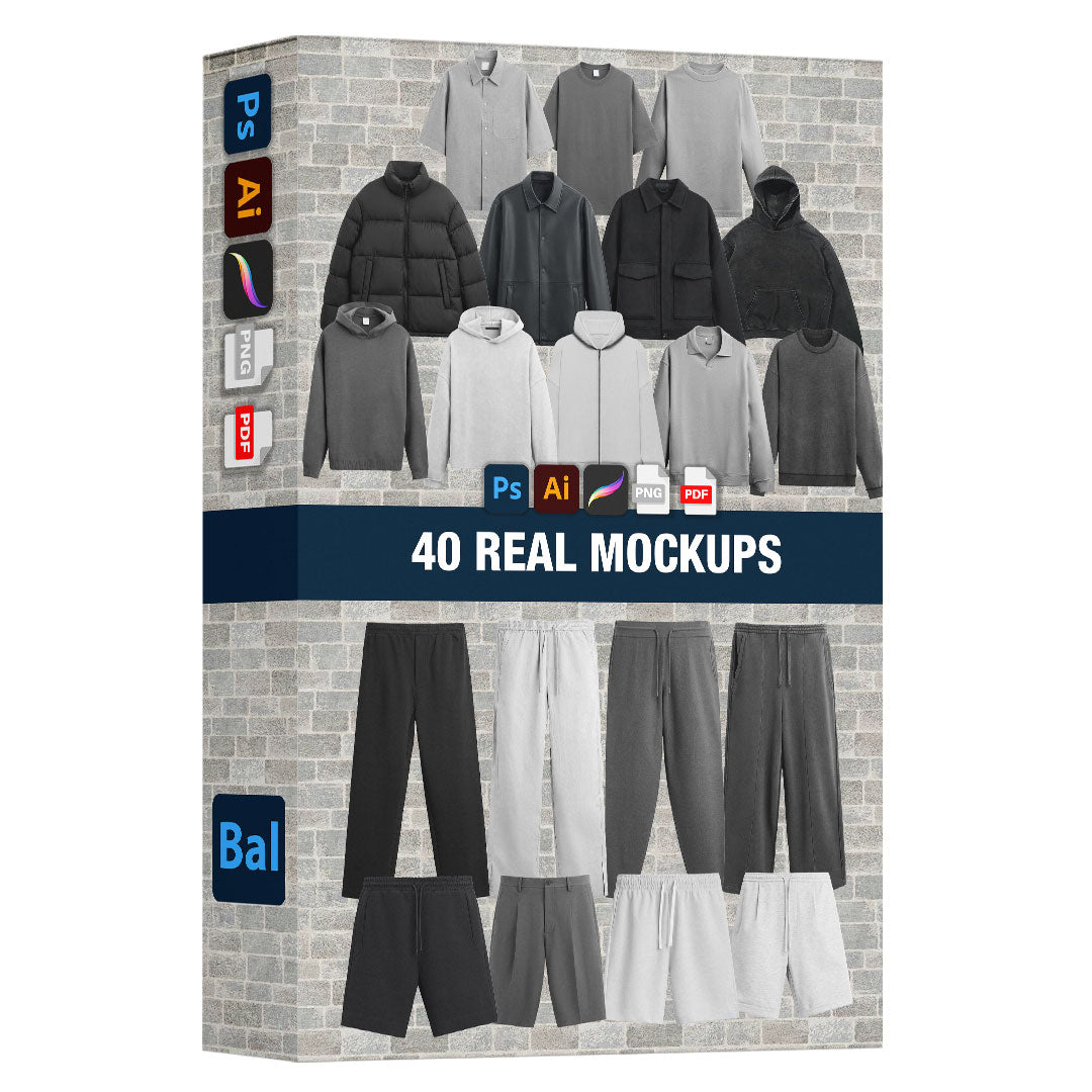 235 Vector Mockups + 40 Real Mockups + 8 Template Design Bootleg Style ...